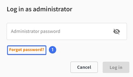 Logging in as an Administrator and recovering or changing your Administrator password